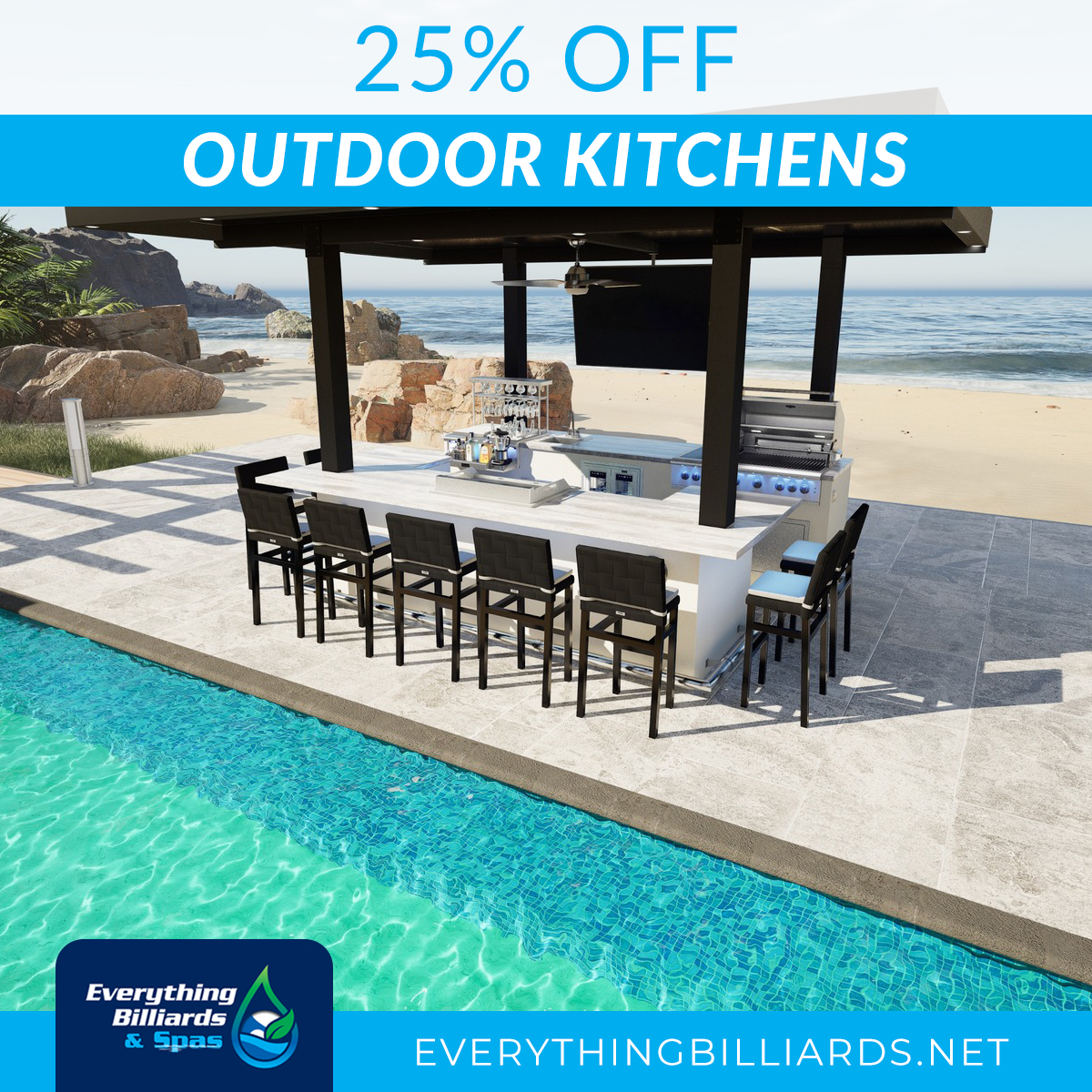 25% Off Outdoor Kitchens | Everything Billiards & Spas